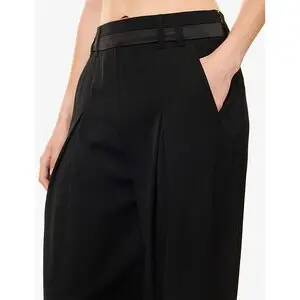 ME+EM Side-stripe Tapered Wool-blend Trousers