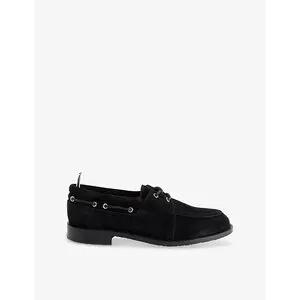 Thom Browne Thom Browne Padded Suede Boat Shoes Black