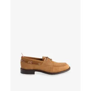 Thom Browne Padded Suede Boat Shoes - Caramel