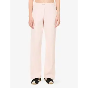 SPORTY & RICH Ribbed Stretch-cotton Jogging Bottoms