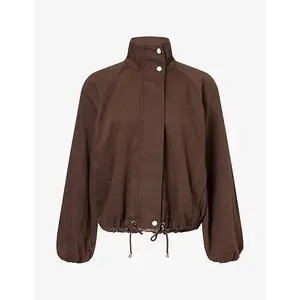 Rails Blake Drawstring-hem Cotton-blend Jacket - Espresso