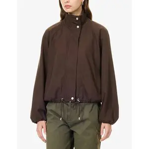 Rails Blake Drawstring-hem Cotton-blend Jacket - Espresso