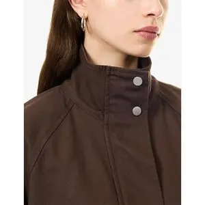Rails Blake Drawstring-hem Cotton-blend Jacket - Espresso