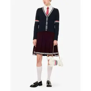 Thom Browne Sailboat Striped Cotton Cardigan
