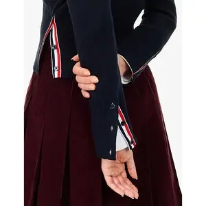 Thom Browne Sailboat Striped Cotton Cardigan