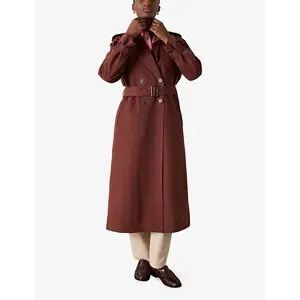 Whistles Valentina Double-breasted Cotton-blend Trench Coat