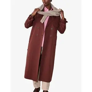 Whistles Valentina Double-breasted Cotton-blend Trench Coat