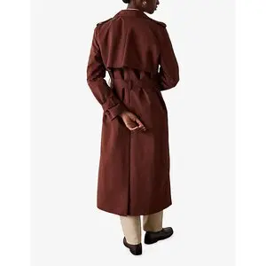 Whistles Valentina Double-breasted Cotton-blend Trench Coat