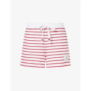 Thom Browne Striped Knitted Cotton Shorts