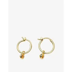 MISSOMA November Birthstone Mini Charm 18ct Yellow Plated Brass And Citrine Hoop Earrings - Gold