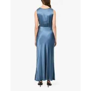 Rails Eva V-neck Satin Maxi Dress