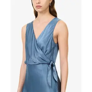 Rails Eva V-neck Satin Maxi Dress