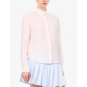 Thom Browne Relaxed-fit Classic-collar Linen Shirt