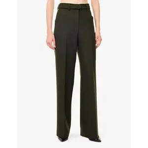 Gabriela Hearst Norman Belted Wool Trousers