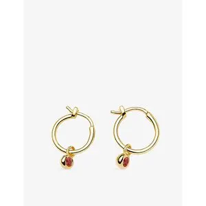 MISSOMA Birthstone Mini Charm Hoop Earrings - Gold