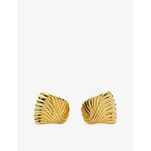 MISSOMA Ripple 18ct Yellow Plated Brass Stud Earrings - Gold