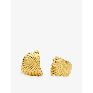MISSOMA Ripple 18ct Yellow Plated Brass Stud Earrings