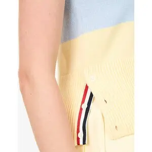 Thom Browne Nantucket Scenic-embroidered Cotton Vest Top