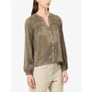 Rails Cadence Puffed-sleeve Cupro Blouse