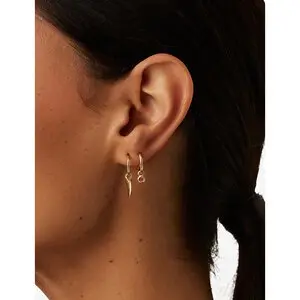 MISSOMA Ruby Mini Charm Hoop Earrings