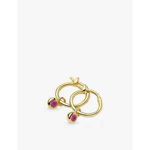MISSOMA Ruby Mini Charm Hoop Earrings