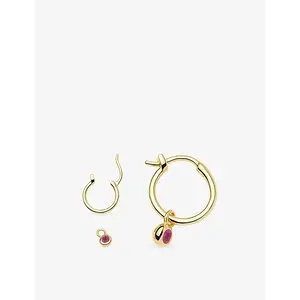 MISSOMA Ruby Mini Charm Hoop Earrings