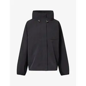THE COUTURE CLUB Micro-check Funnel-neck Shell Jacket