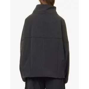 THE COUTURE CLUB Micro-check Funnel-neck Shell Jacket