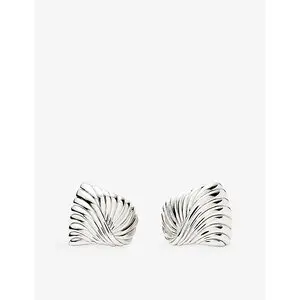 MISSOMA Ripple Plated Brass Stud Earrings