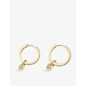 MISSOMA Lucy Williams 9ct Yellow And Lab Grown Diamond Drop Huggies