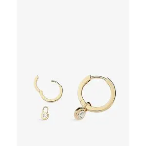 MISSOMA Lucy Williams 9ct Yellow And Lab Grown Diamond Drop Huggies