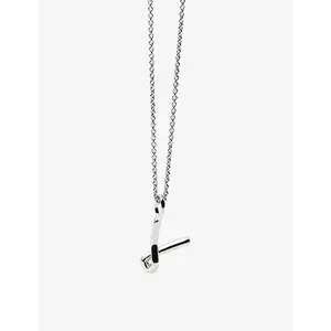 MISSOMA Curly Molten Mini Initial V -plated Sterling- Necklace