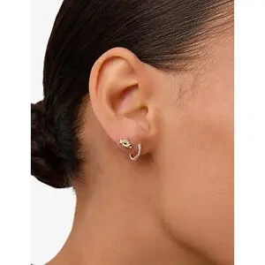 MISSOMA Molten Snow 18ct Yellow Plated Brass And Cubic Zirconia Stud Earrings