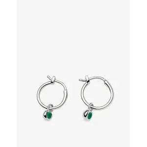 MISSOMA Charm Plated Brass And Onyx Hoop Earrings - Silver