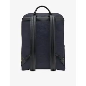Smythson Panama Branded Leather Backpack