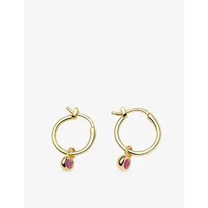 MISSOMA October Birthstone Mini Charm Hoop Earrings - Gold