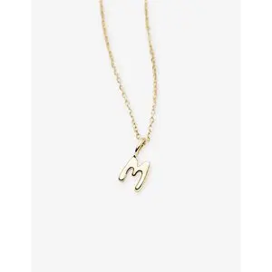 MISSOMA Fine Initial Mini M 14ct Yellow Pendant Necklace