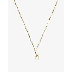MISSOMA Fine Initial Mini M 14ct Yellow Pendant Necklace