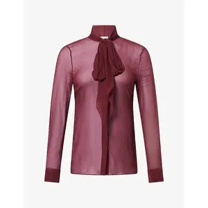 Gabriela Hearst Shildon Sheer Silk Top
