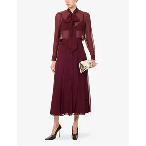Gabriela Hearst Shildon Sheer Silk Top