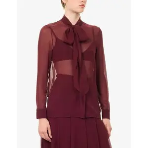 Gabriela Hearst Shildon Sheer Silk Top