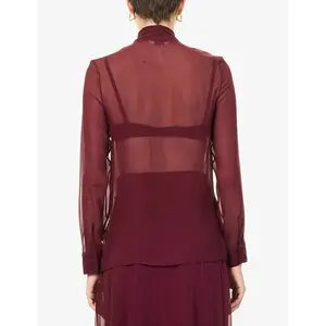 Gabriela Hearst Shildon Sheer Silk Top