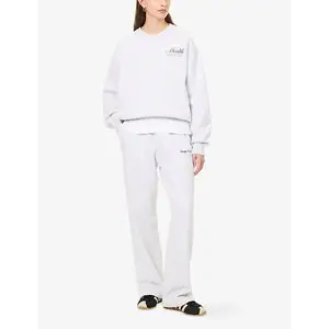 Sporty & Rich Logo-embroidered Cotton Jogging Bottoms
