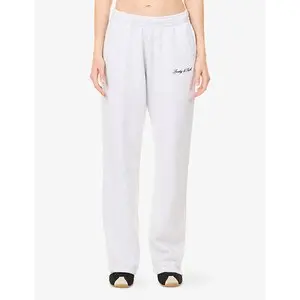 Sporty & Rich Logo-embroidered Cotton Jogging Bottoms