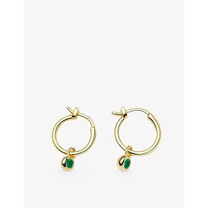 MISSOMA May Birthstone Mini Charm Hoop Earrings - Gold