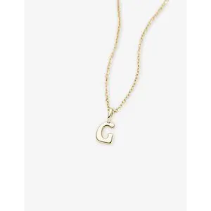 MISSOMA Fine Initial Mini G 14ct Yellow Pendant Necklace