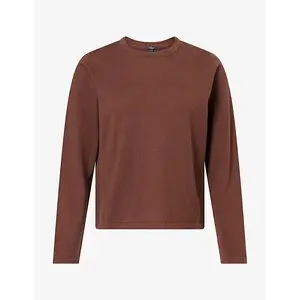 Rails Round-neck Cotton-blend T-shirt - Espresso