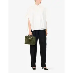 Bottega Veneta Pleated Straight-leg Wool Trousers