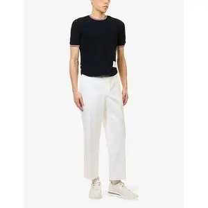Thom Browne Cotton Piqué Top - Navy