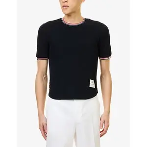 Thom Browne Cotton Piqué Top - Navy